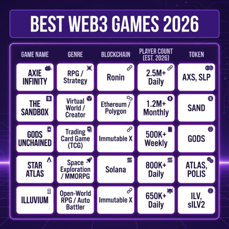10 Best Web3 Games in 2026: Play-to-Earn Gaming Guide - Fungies.io
