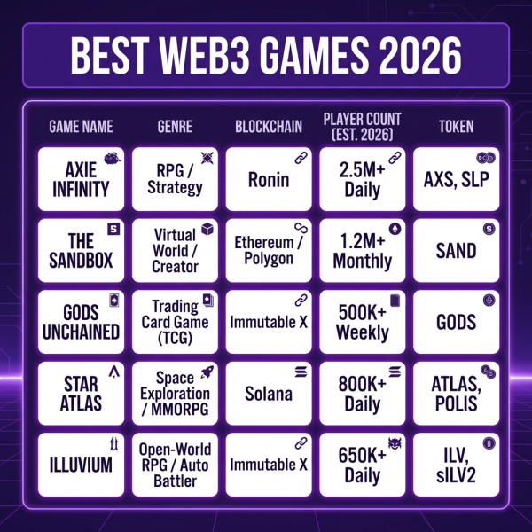 10 Best Web3 Games in 2026: Play-to-Earn Gaming Guide - Fungies.io