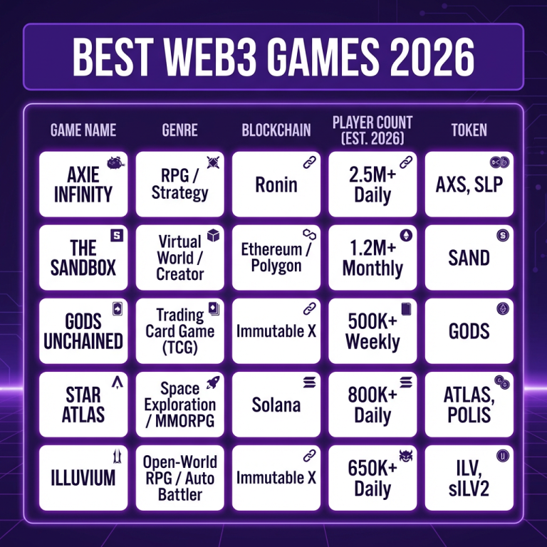 10 Best Web3 Games in 2026: Play-to-Earn Gaming Guide - Fungies.io